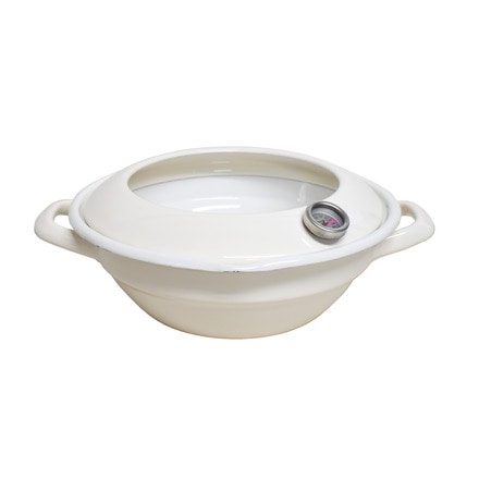 富士ホーロー 天ぷら鍋 24cm IH対応 温度計付 ホワイト TP-24.W｜永久不滅ポイント・UCポイント交換の「STOREE SAISON（ストーリー セゾン）」